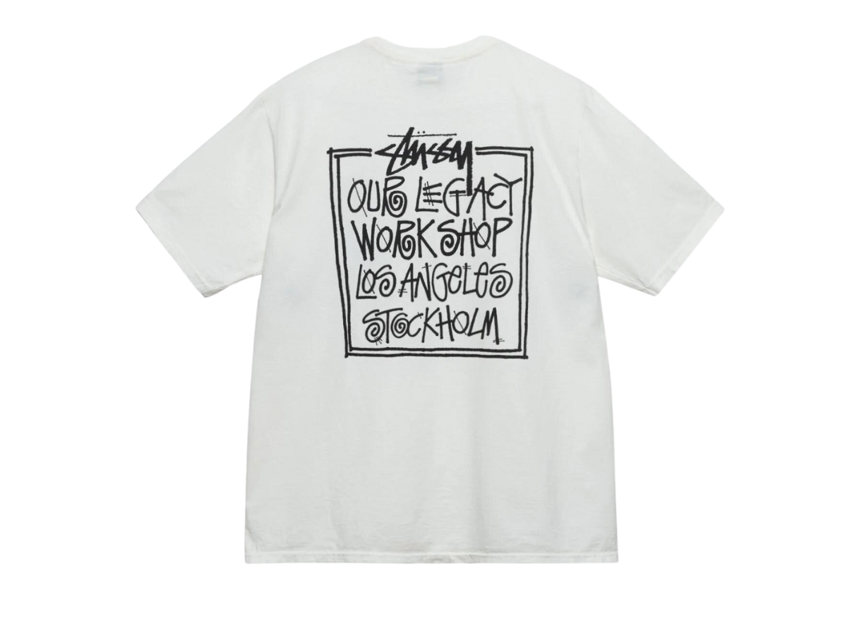 Sasom เสื้อผ้า Stussy X Our Legacy Frame Pigment Dyed T Shirt Natural