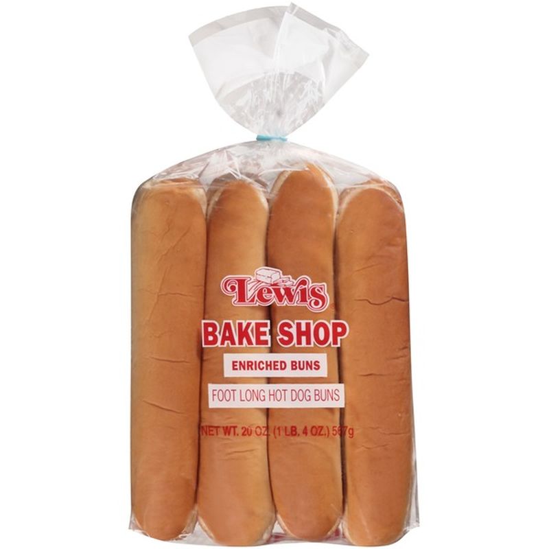 Lewis Bakery Bake Shop Foot Long Hot Dog Buns 8 Ct Instacart