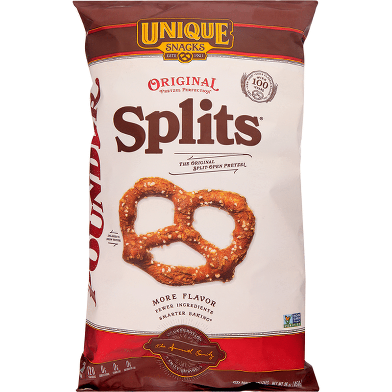 Unique Pretzels Original Splits 16 Oz Instacart