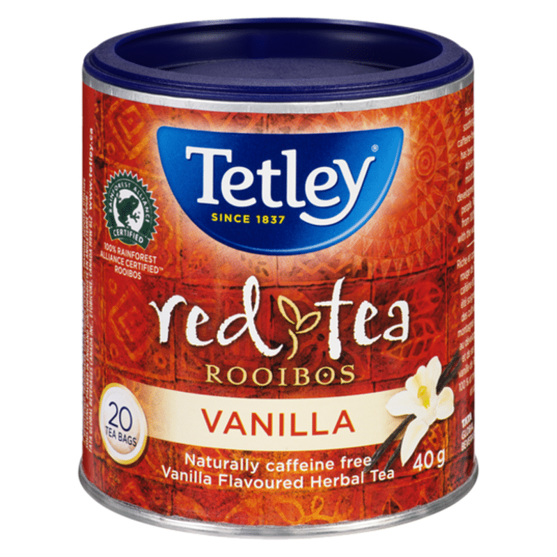 Tetley Rooibos Vanilla Red Tea 20 Ct Instacart