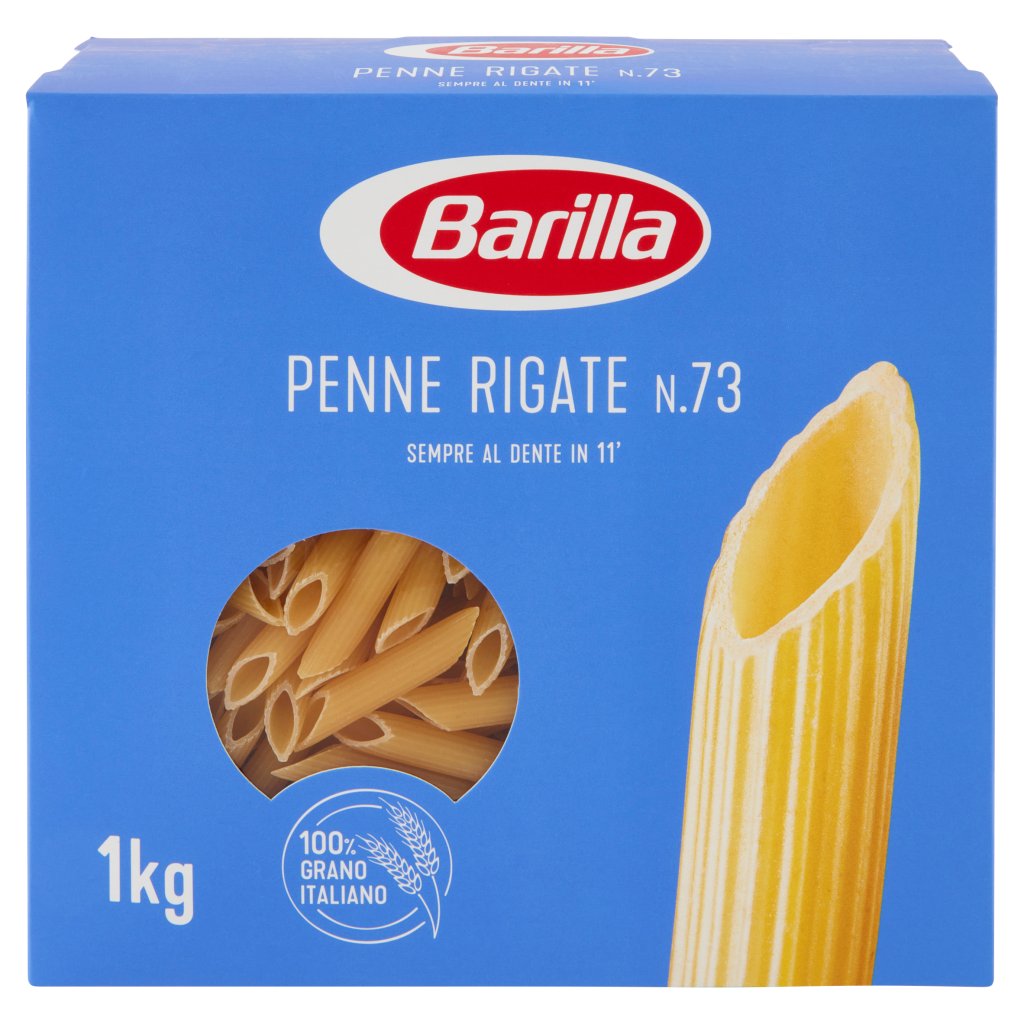 Barilla Pasta Penne Rigate N73 100 Grano Italiano 1kg Everli