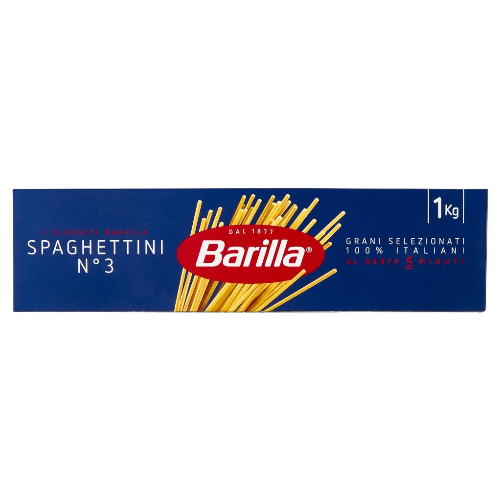 Barilla Pasta Spaghettini N3 100 Grano Italiano 1kg Everli