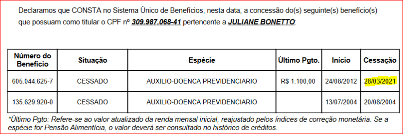 Ementa PrevidenciÁrio Mandado De SeguranÇa AuxÍlio DoenÇa SuspensÃo