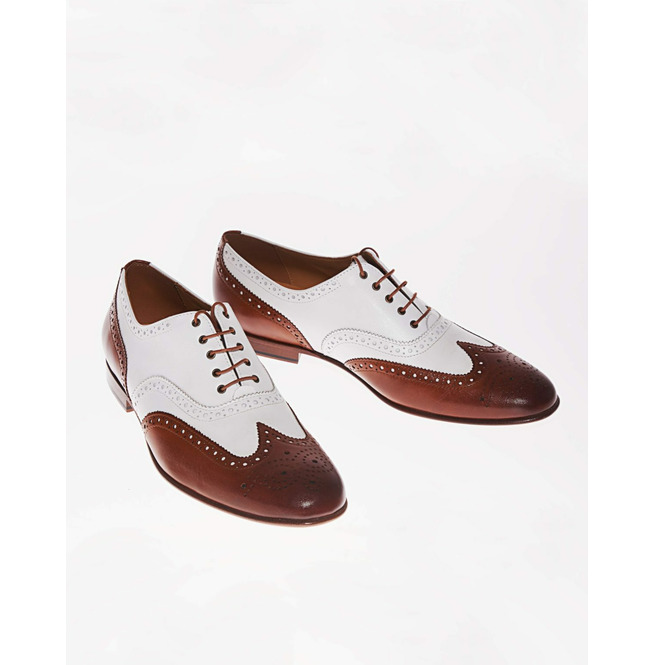 Handmade Men Spectator Shoes Two Tone Shoes Wingtip Rebelsmarket