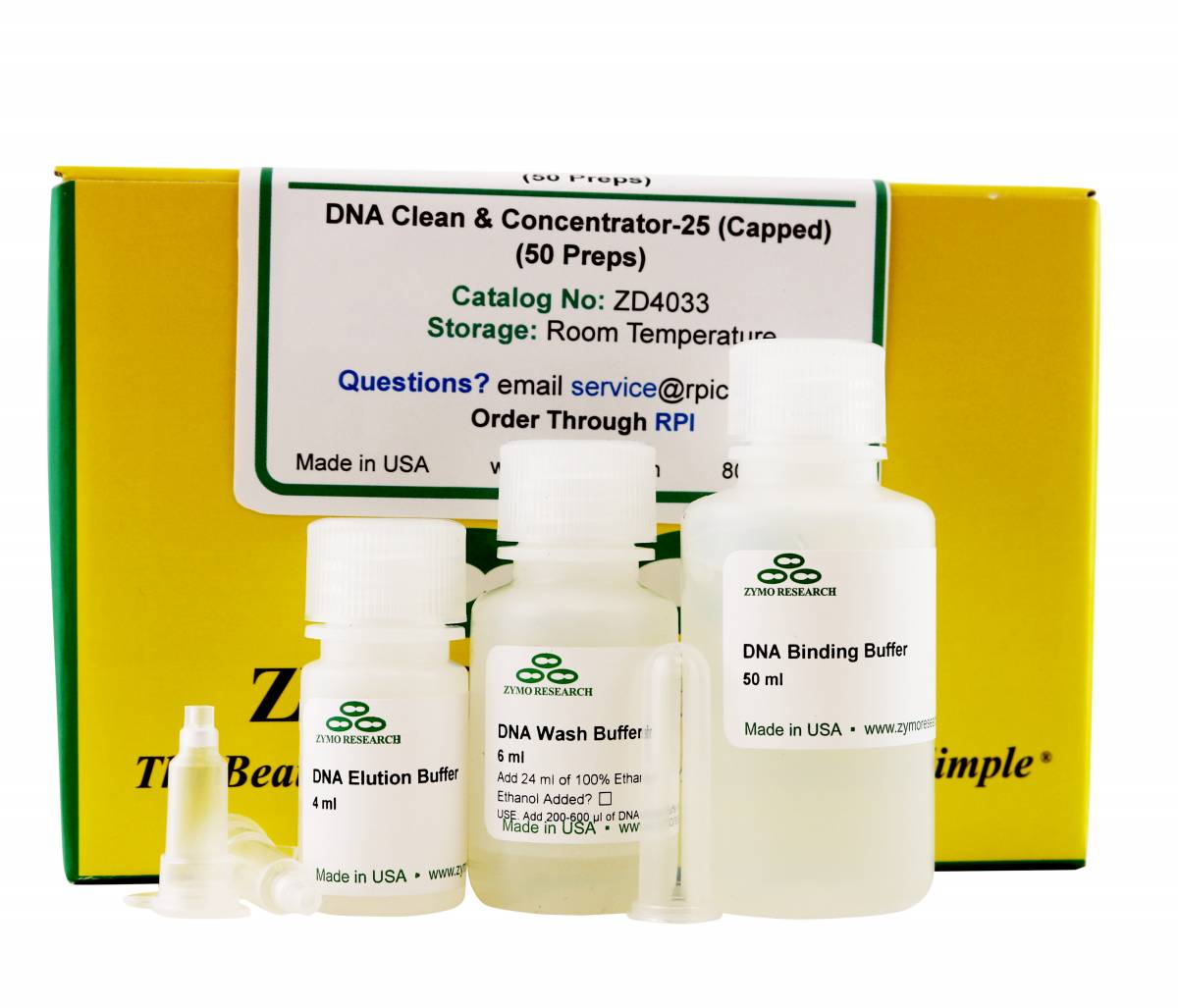 Zd4033 Dna Clean And Concentrator 25 Capped 50 Preps