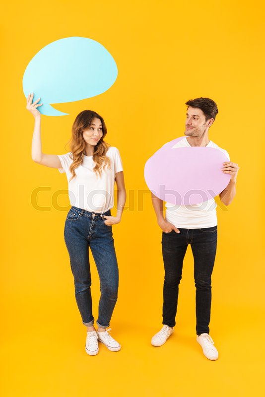 Full Length Portrait Of Happy Couple Stock Image Colourbox