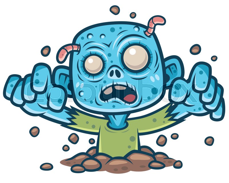 Vector Illustration Of Cartoon Zombie Stock Vector Colourbox