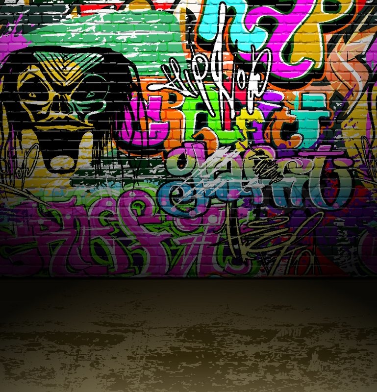 Graffiti Wall Urban Street Art Painting Stock Vector Colourbox