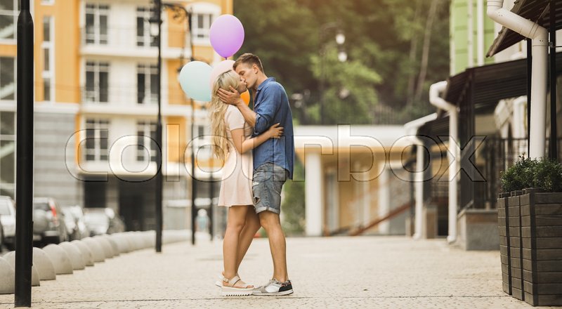 Passionate Young Couple Kissing In Stock Image Colourbox