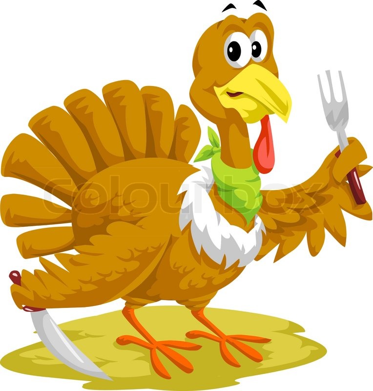 Thanksgiving Turkey Illustration Stock Vector Colourbox