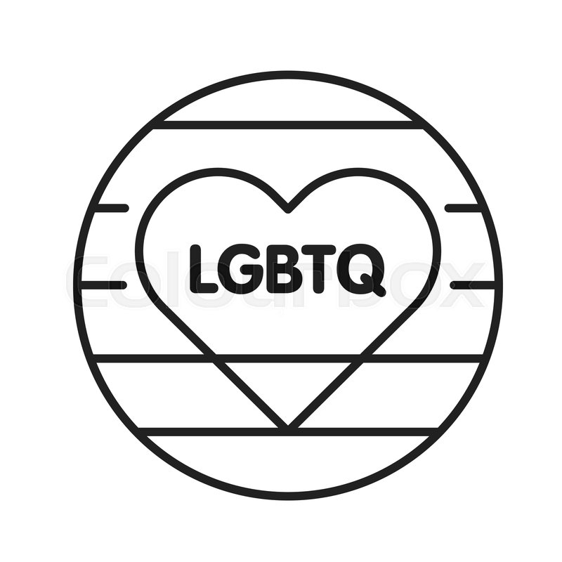 Lgbt Pride Black Line Icon Lesbian Stock Vector Colourbox