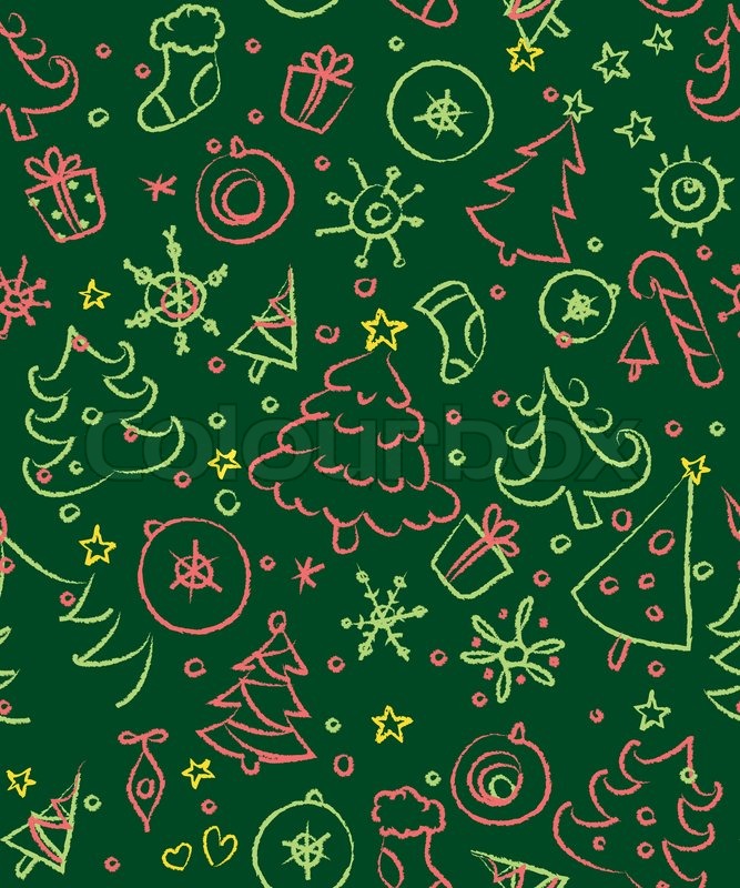 Christmas Seamless Pattern Stock Vector Colourbox