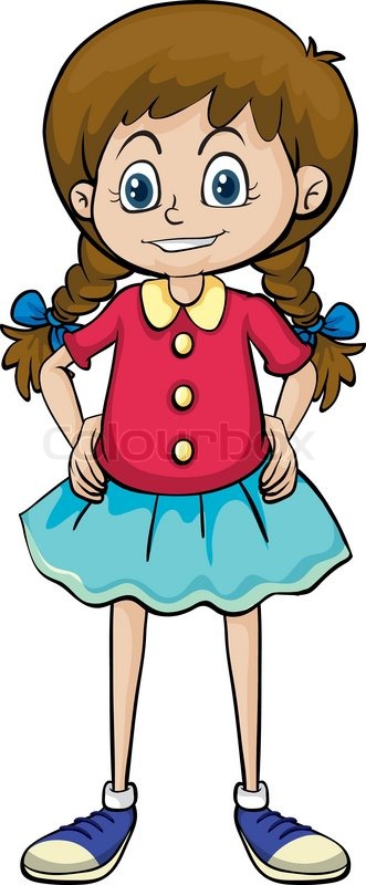 A Smiling Girl Stock Vector Colourbox