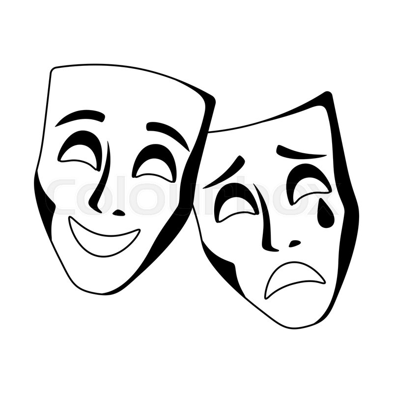 Comedy And Tragedy Masks Art