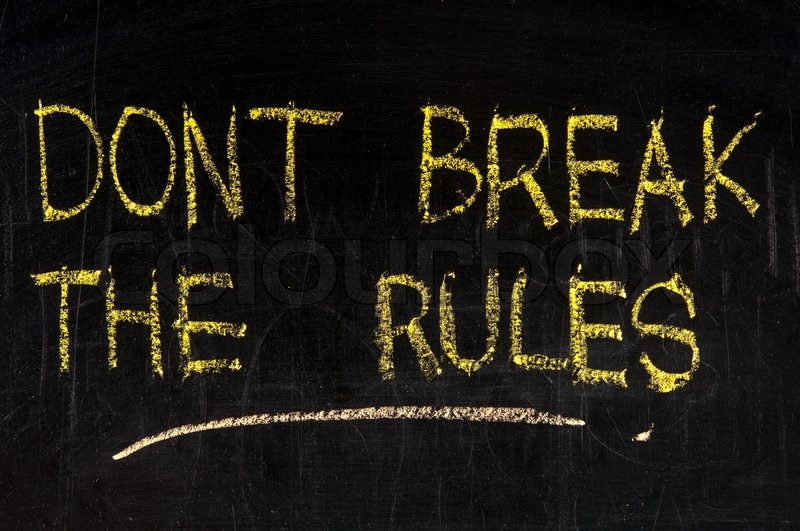 Dont Break The Rules Stock Image Colourbox