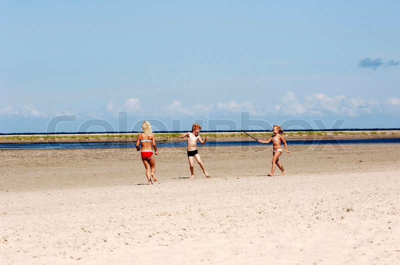 Danish Beach In The Summer Stock Image Colourbox