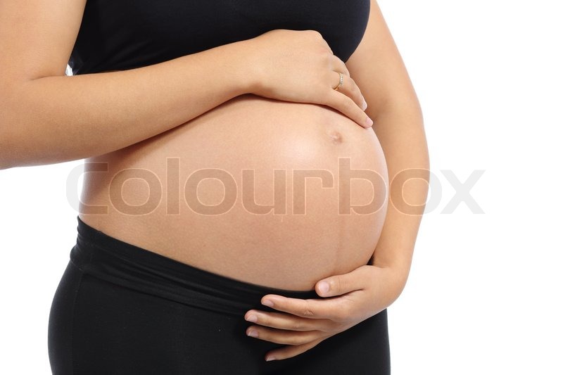 Nahaufnahme Der Bauch Einer Schwangeren Stock Bild Colourbox