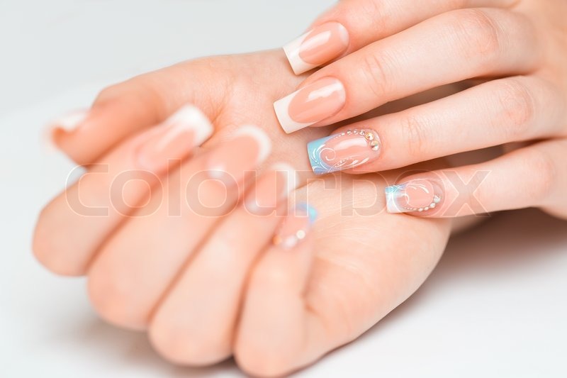 Beautiful Female Hands With French Stock Image Colourbox