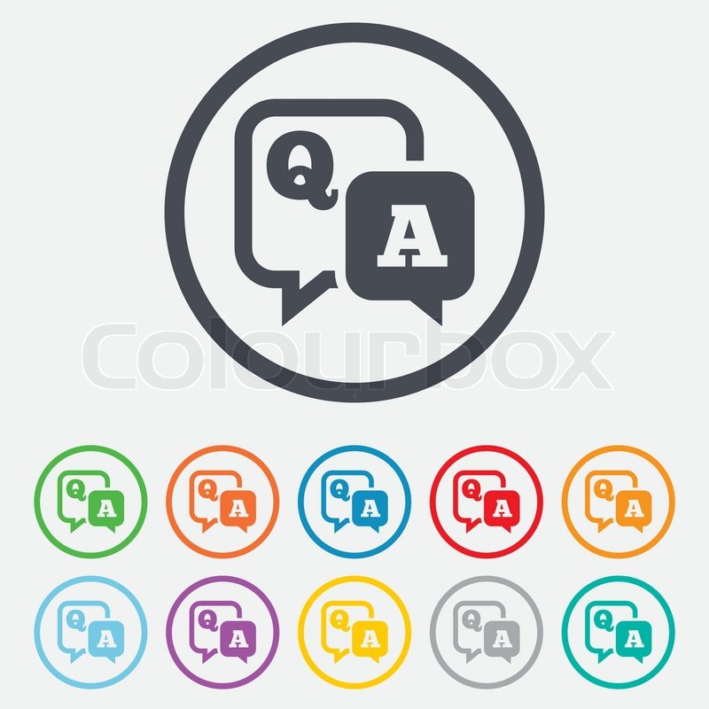 Question Answer Sign Icon Qanda Symbol Stock Vector Colourbox