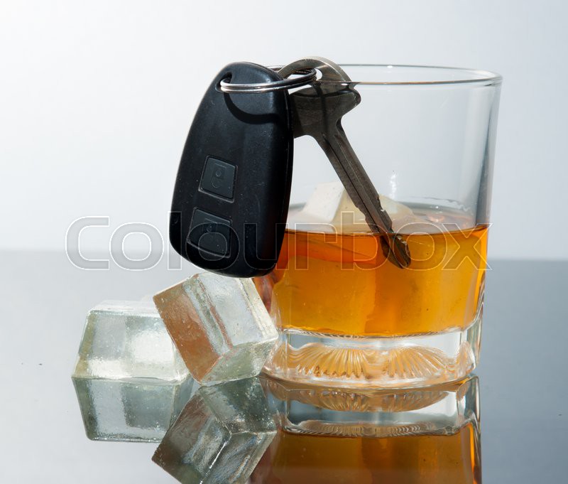 Glass Of Whiskey And Car Keys On Stock Image Colourbox