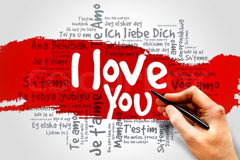 I Love You In All Languages Of The Stock Image Colourbox