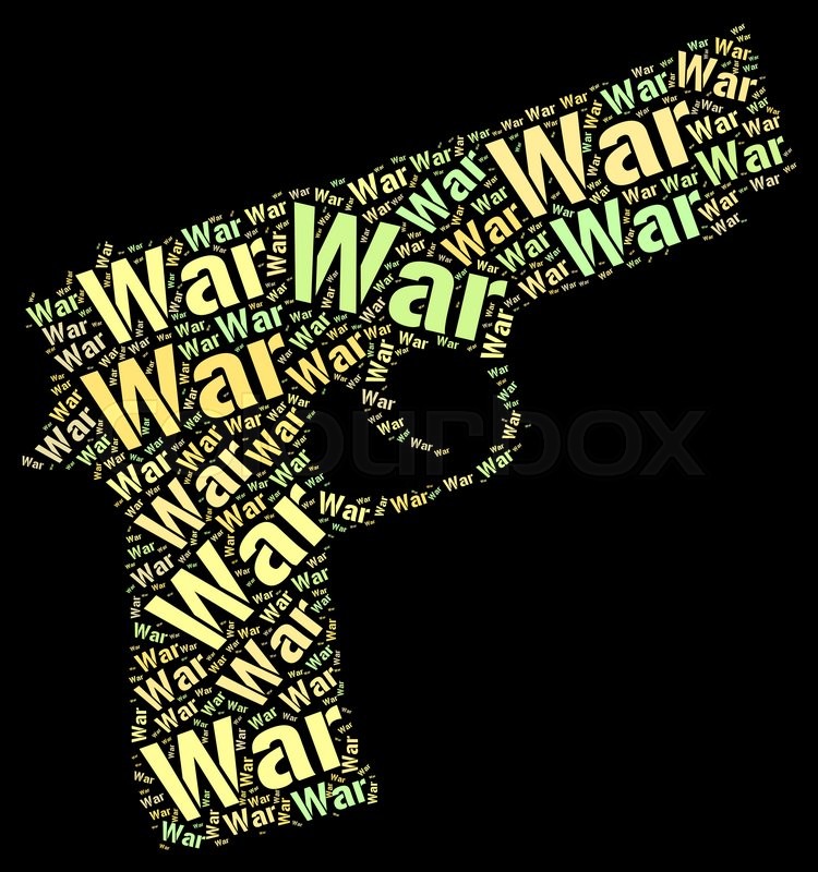 War Words Representing Military Action Stock Image Colourbox