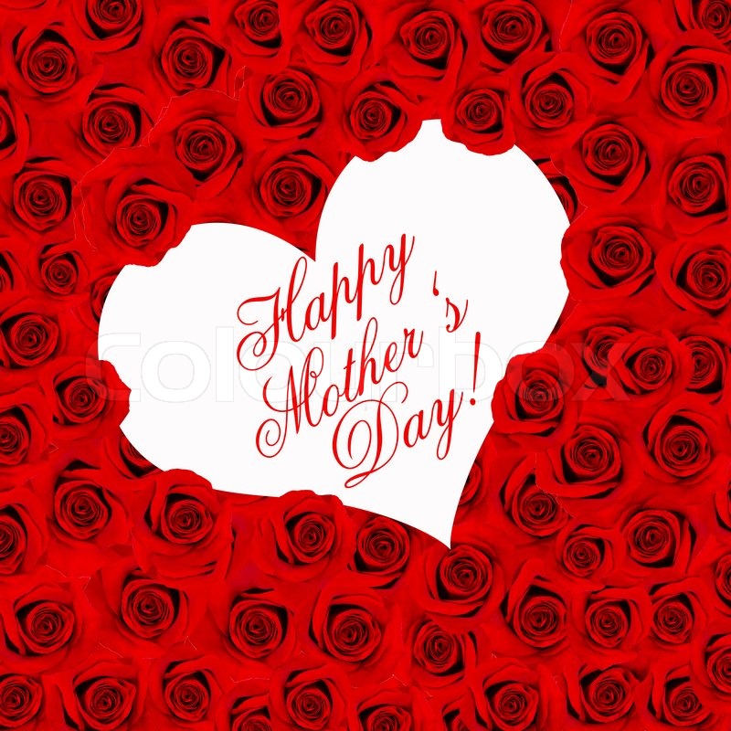 Red Roses Happy Mothers Day Card Stock Image Colourbox