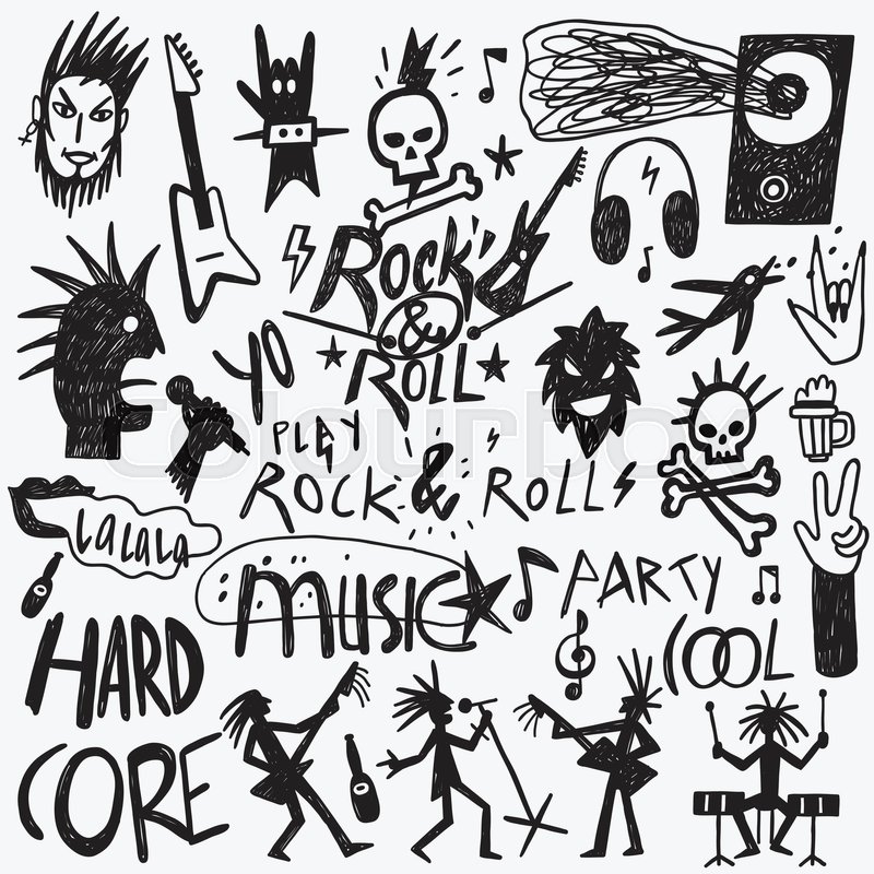 Rock Music Drawing