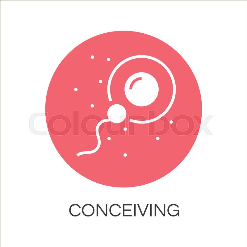 Sperm Icon Fertilizing Egg Cell Logo Stock Vector Colourbox