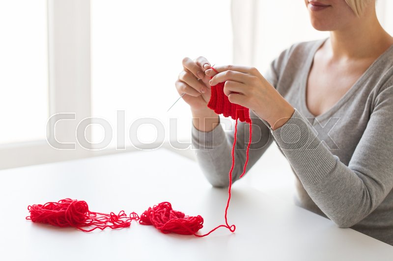 People And Needlework Concept Woman Stock Image Colourbox