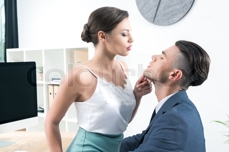 Young Passionate Secretary Seducting Stock Image Colourbox