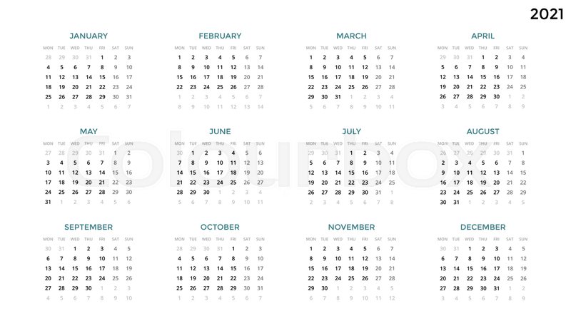 Time And Date Calendar 2021 Free Printable Calendar In Pdf Word And