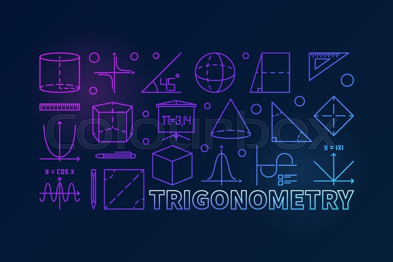 Trigonometry And Math Colorful Stock Vector Colourbox