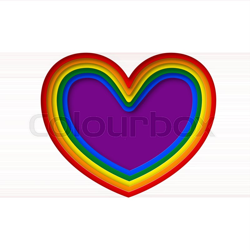 Lgbt Rainbow Pride Flag In A Shape Of Stock Vector Colourbox