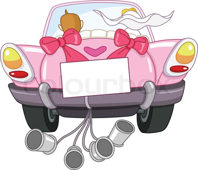 Just Married Car Stock Vector Colourbox