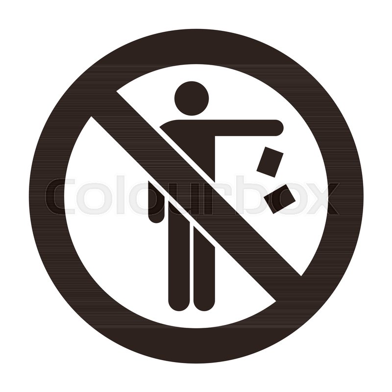 No Littering Sign Vector