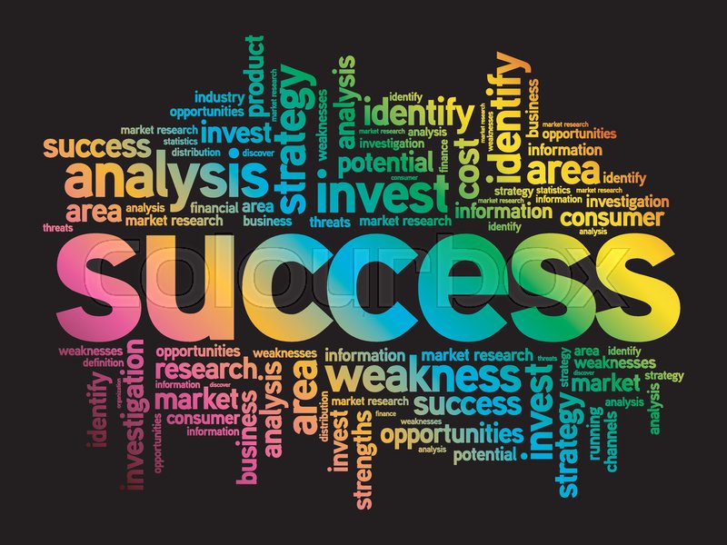 Success Word Cloud Collage Creative Stock Vector Colourbox