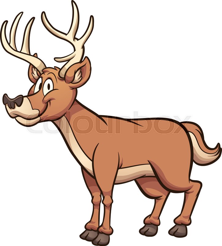 Happy Cartoon Male Deer Vector Clip Stock Vector Colourbox