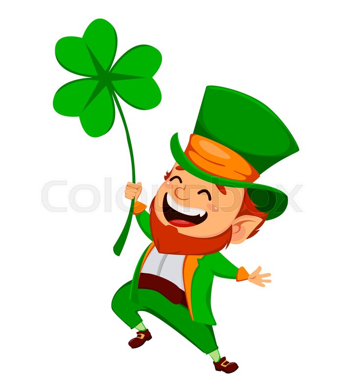 Saint Patrick Day Funny Leprechaun Stock Vector Colourbox