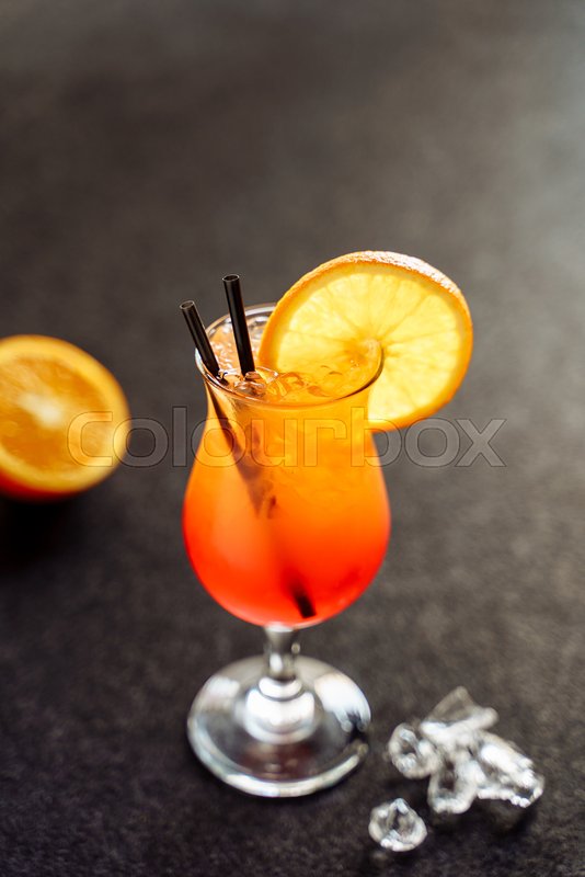 Summer Cocktail Sex On The Beach Black Stock Image Colourbox