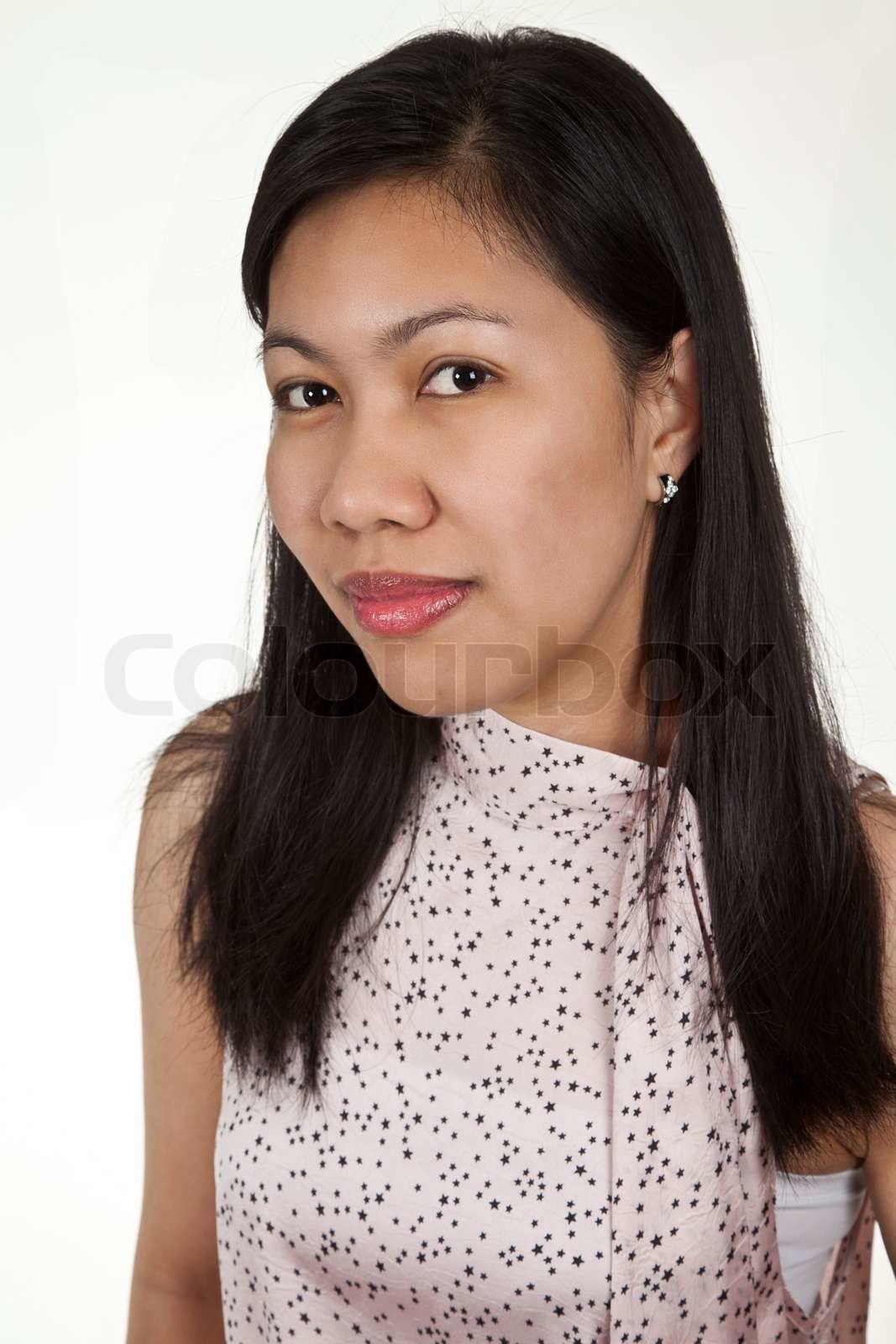 Portrait Of An Asian Girl Stock Image Colourbox