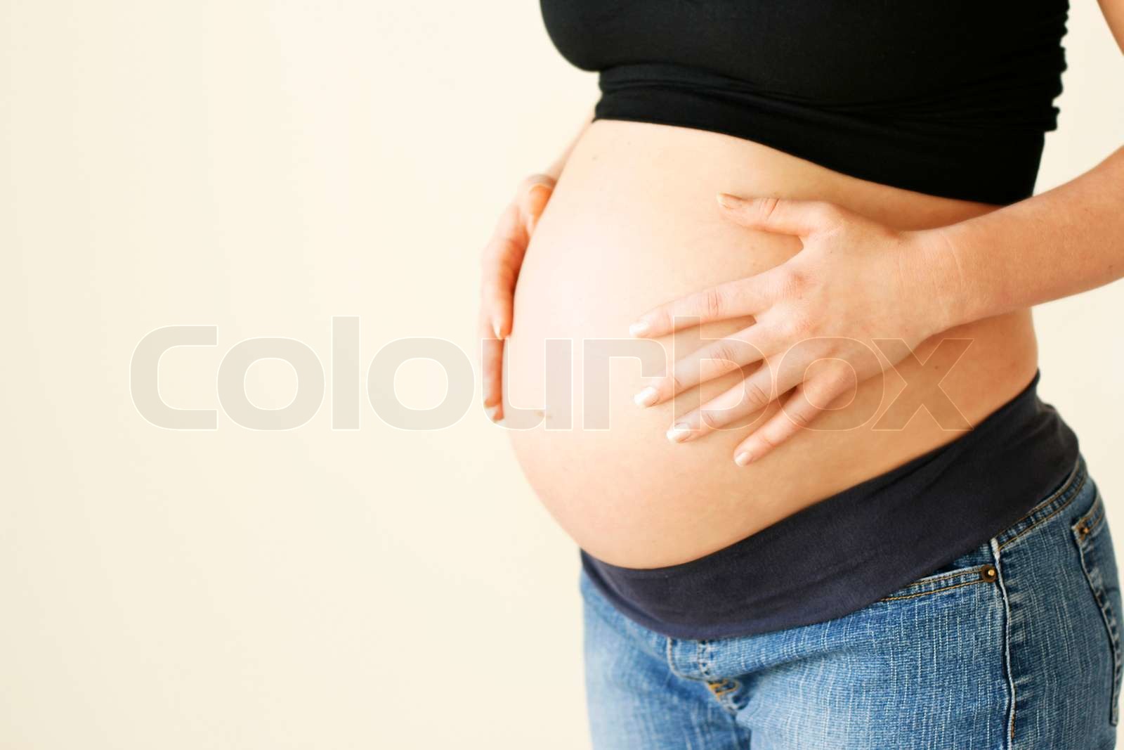 Pregnant Belly Stock Image Colourbox