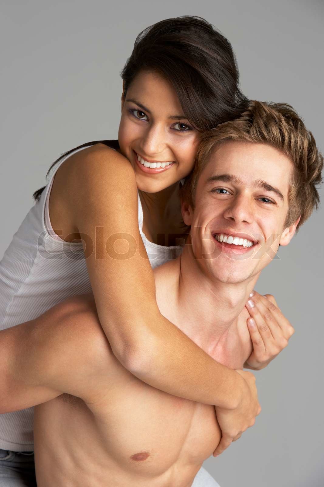 Portrait Of Happy Sexy Couple Stock Image Colourbox