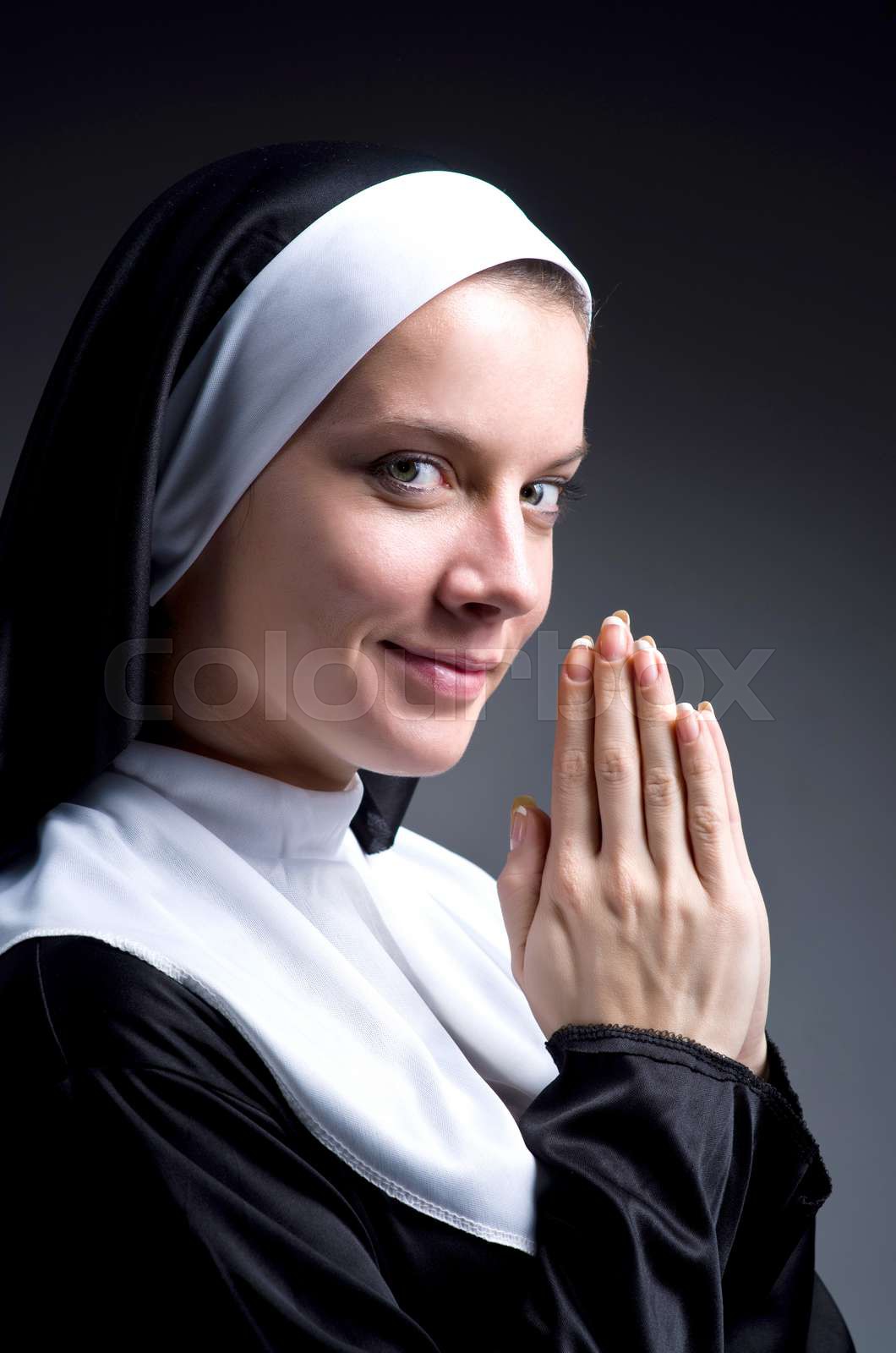 Young Nun In Religious Concept Stock Image Colourbox