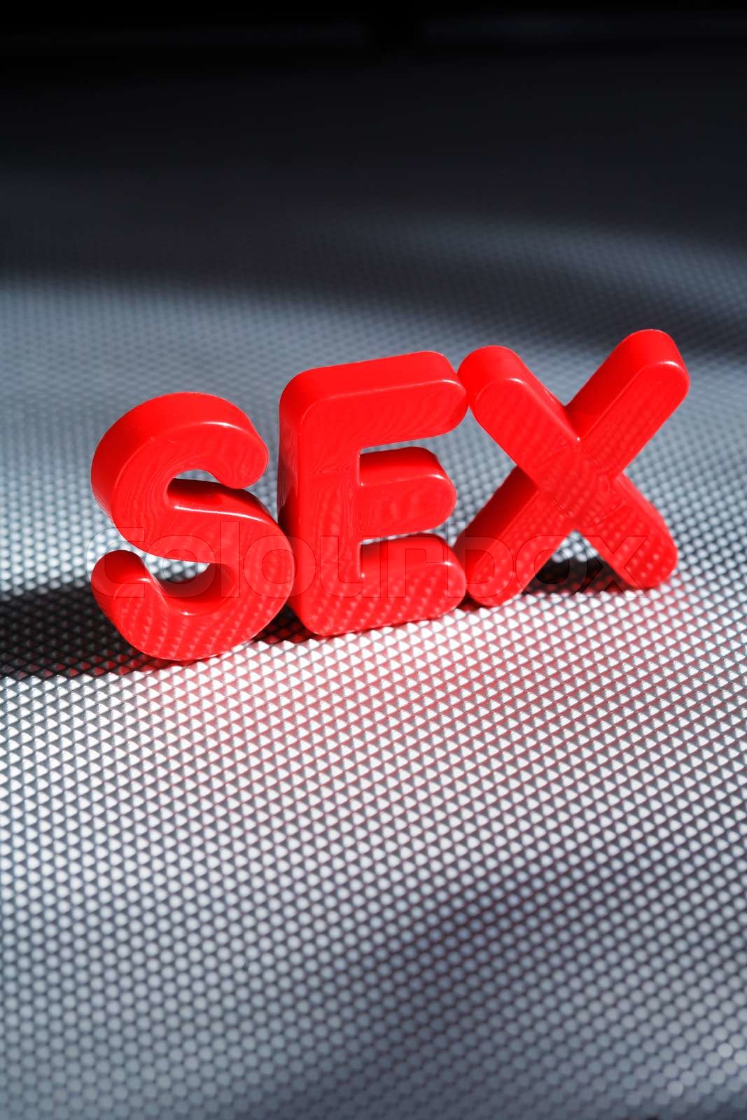 The Word Sex Written With Red Plastic Letters Stock Image Colourbox