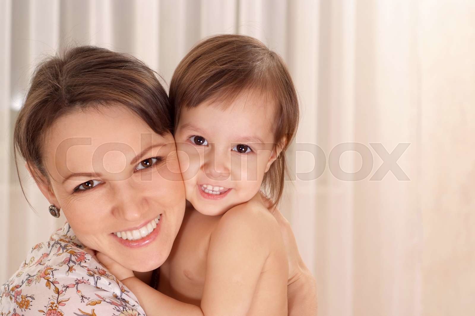 Nice Mom And Daughter Stock Image Colourbox