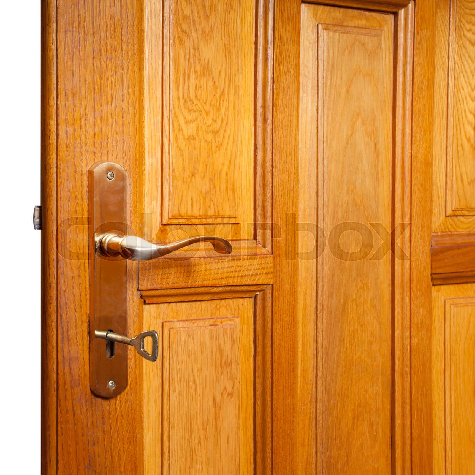 Open Wooden Door Stock Image Colourbox