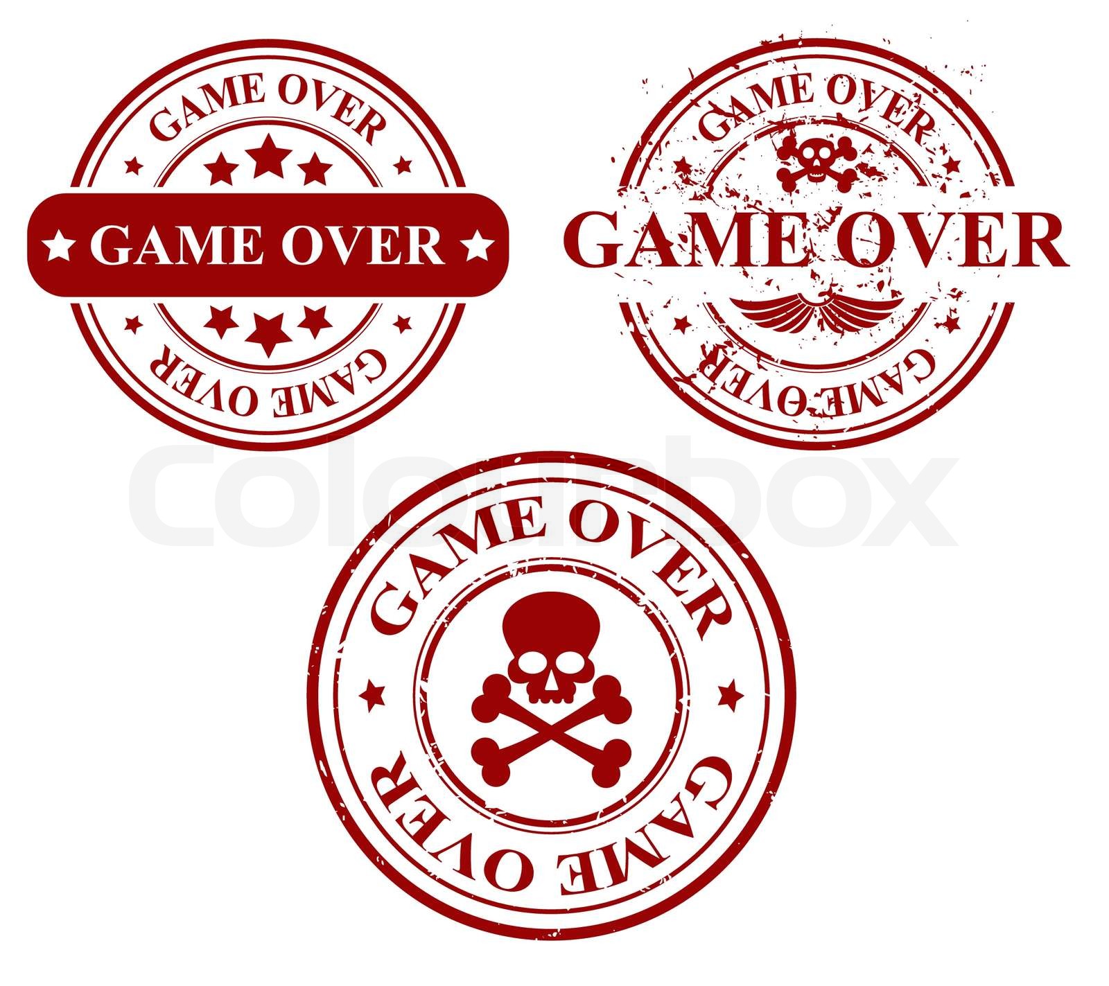 Vektor Stempel Game Over Stock Vektor Colourbox