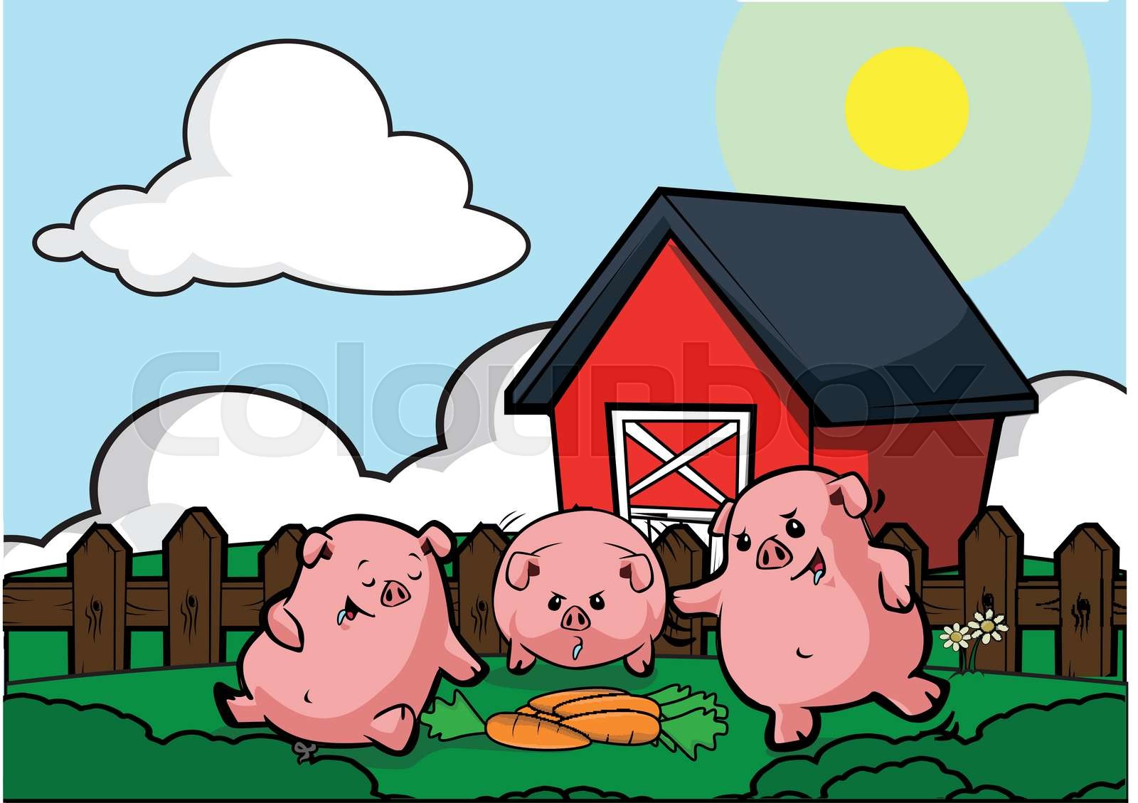 Pig Livestock Farm Illustration Stock Vector Colourbox