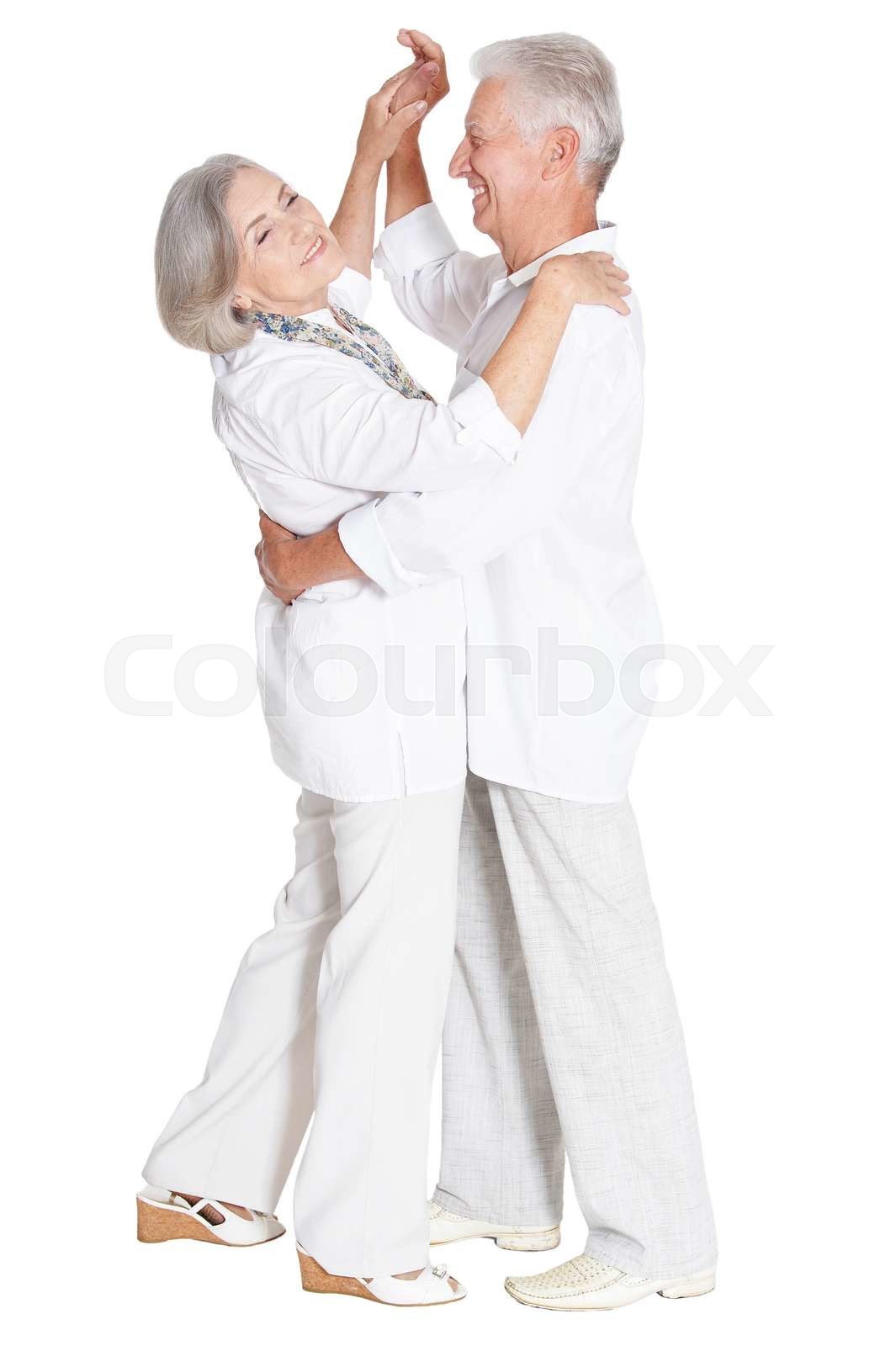 Elderly Couple Dancing Stock Image Colourbox